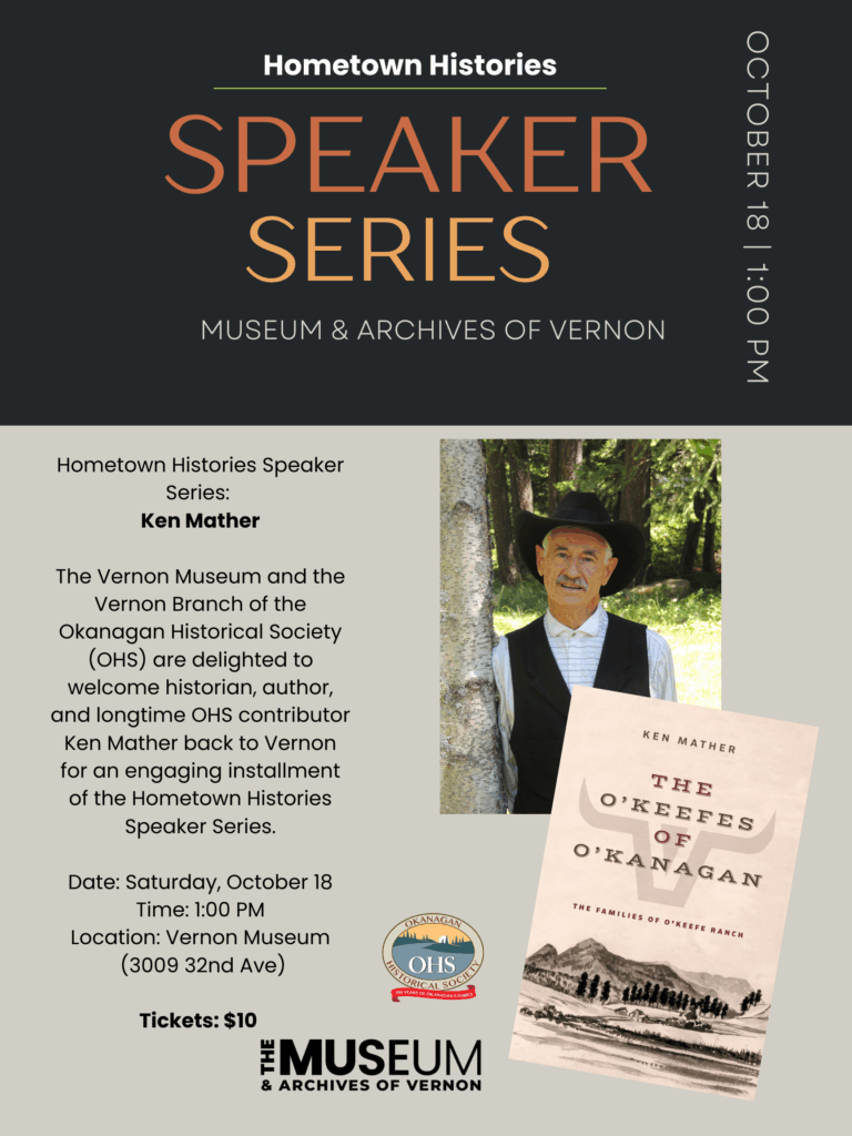 Speaker Series: Ken Mather – Vernon Museum
